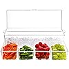 Amazon.com | Jucoan Large Ice Chilled Condiment Server with Lid and 4 ...