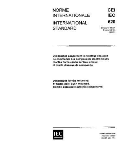 IEC 60620 Ed. 2.0 b:1984, Dimensions for the mounting of single-hole ...
