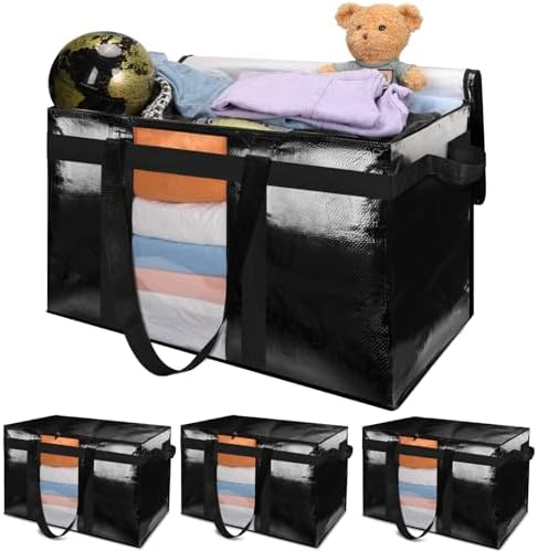 120L Duvet storage bags with zips, 3 Pack Heavy duty storage bags for ...