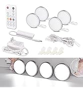 WOBANE 6-Piece Under Cabinet LED Lighting Kit with Remote Control