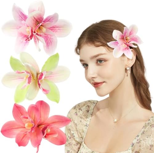 Amazon.com : Artificial Flower Hair Clip, Bohemian Flower Hairpin ...