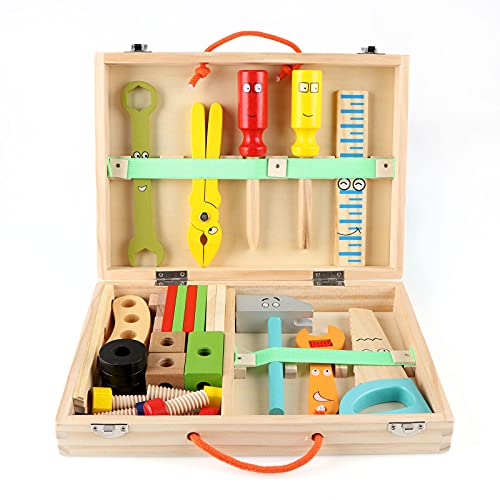 Take Along Tool Kit Wooden Toy Tools Set - Educational Toys Planet