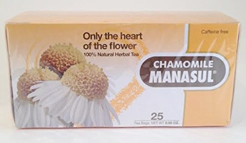 Amazon.com : Manasul Chamomile Tea 25 Bags - Te De Manzanilla : Herbal ...