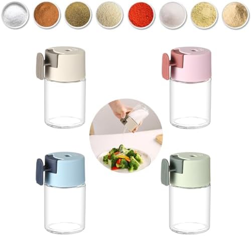 Amazon.com: Set of 4 Mini Metering Salt Shaker, Press Type Quantitative ...