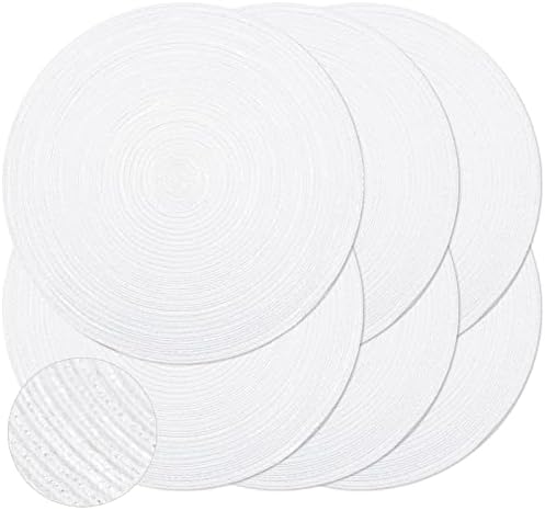 Amazon.com: Peryiter Set of 12 Christmas Round Braided Placemats 15 ...