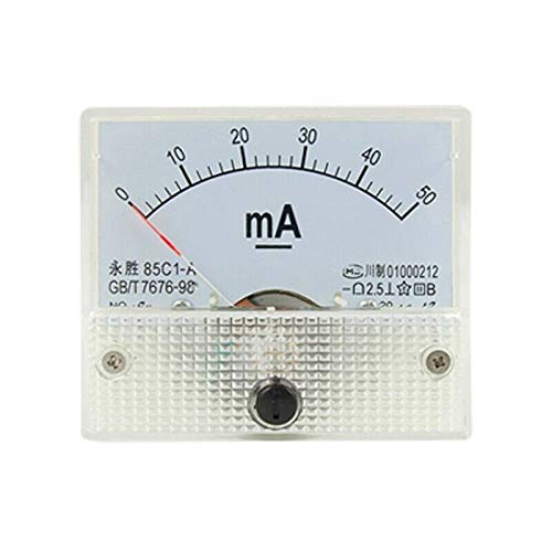 Generic 85 C1 Analog Current Panel Meter 0â€“50 mA Analog DC Current ...