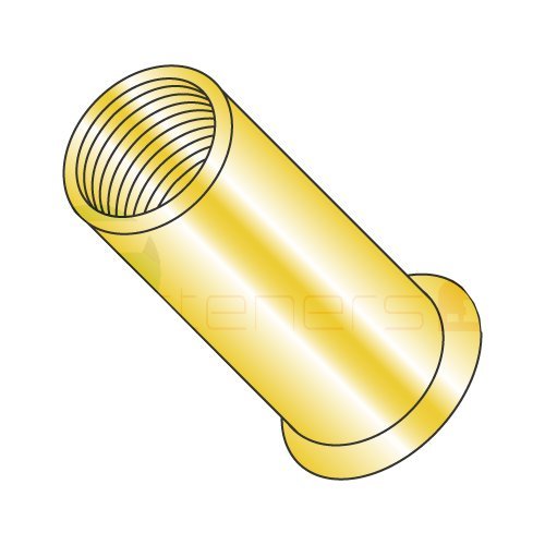 10-32 (Max Grip .130) Small Flange Threaded Inserts/Steel/Zinc Yellow ...