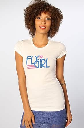 The Freshnes The Fly Girl Tee,Small,White at Amazon Women’s Clothing store