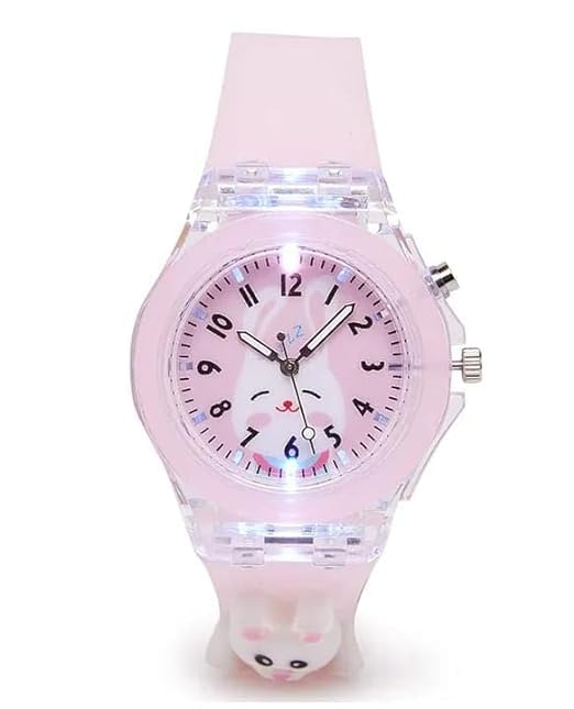 Buy HELLO TRADERS 3D Rabbit Cartoon Kids Analog LED Watch LED Luminous ...