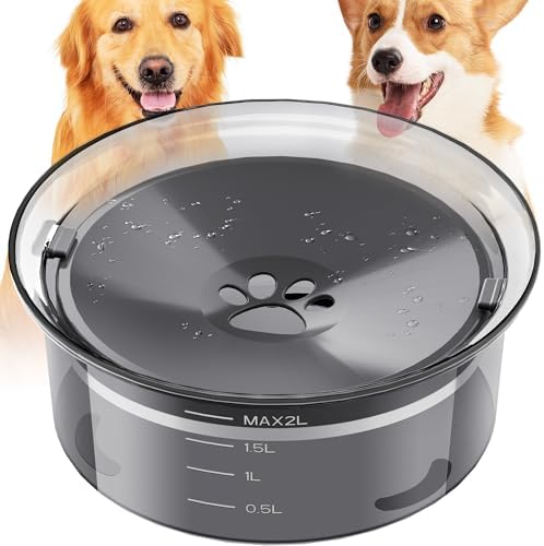 Amazon.com : kathson No Spill Dog Water Bowl, 2L Dog Water Dispenser ...