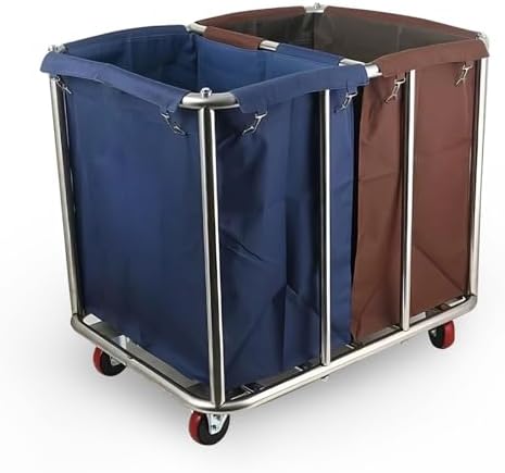Amazon.com: Commercial Laundry Cart with Wheels, Industrial Laundry ...