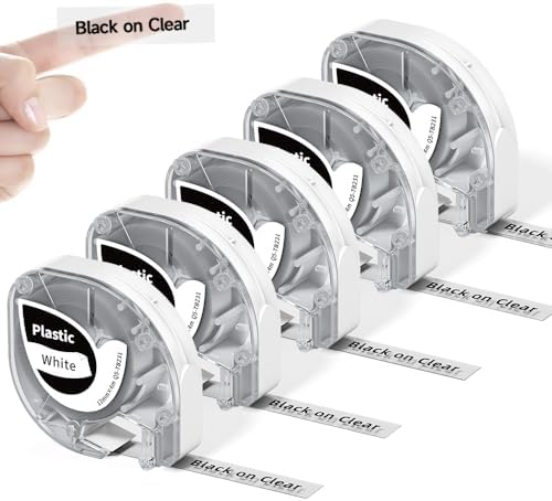 Amazon.com: 5-Pack Compatible with Dymo Letra Tag Label Maker Refills ...