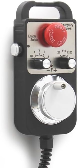 Amazon.com: Universal 5V 100PPR 4 Axis CNC Handwheel, MPG Handwheel with Emergency Stop ...