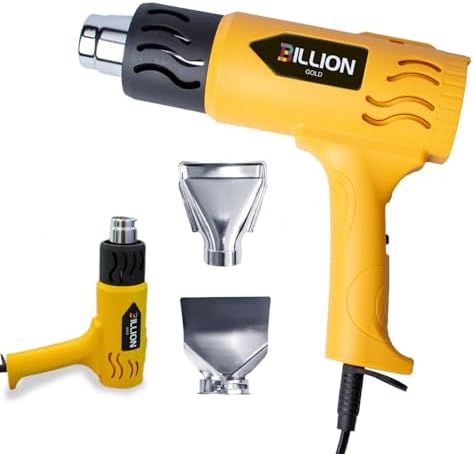 BILLION GOLD 1800W Professional Heat Gun w/Overload Protection, 300 ...