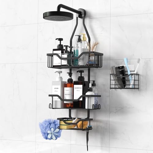Amazon.com: Anhow Shower Caddy Hanging Shower Organizer 3-Tier Over ...