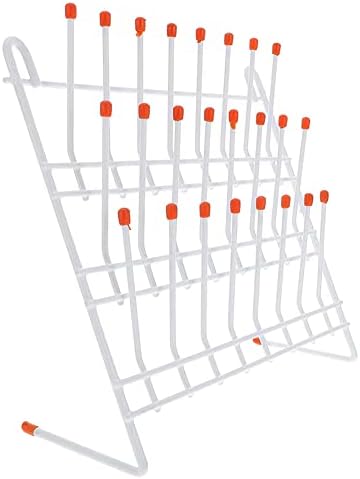 Pvczool Lab Drying Rack 24 Pegs Lab Glassware Rack Wire Glassware ...