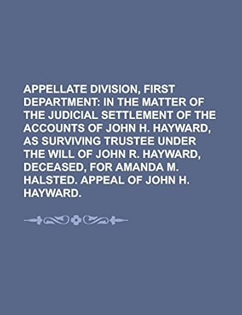 Appellate Division, First Department : Amazon.in: Books