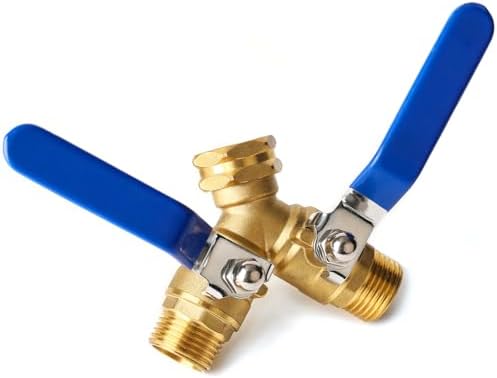 Amazon.com: Garden Hose Splitter 2 Way Heavy Duty, Brass Faucet Adapter ...