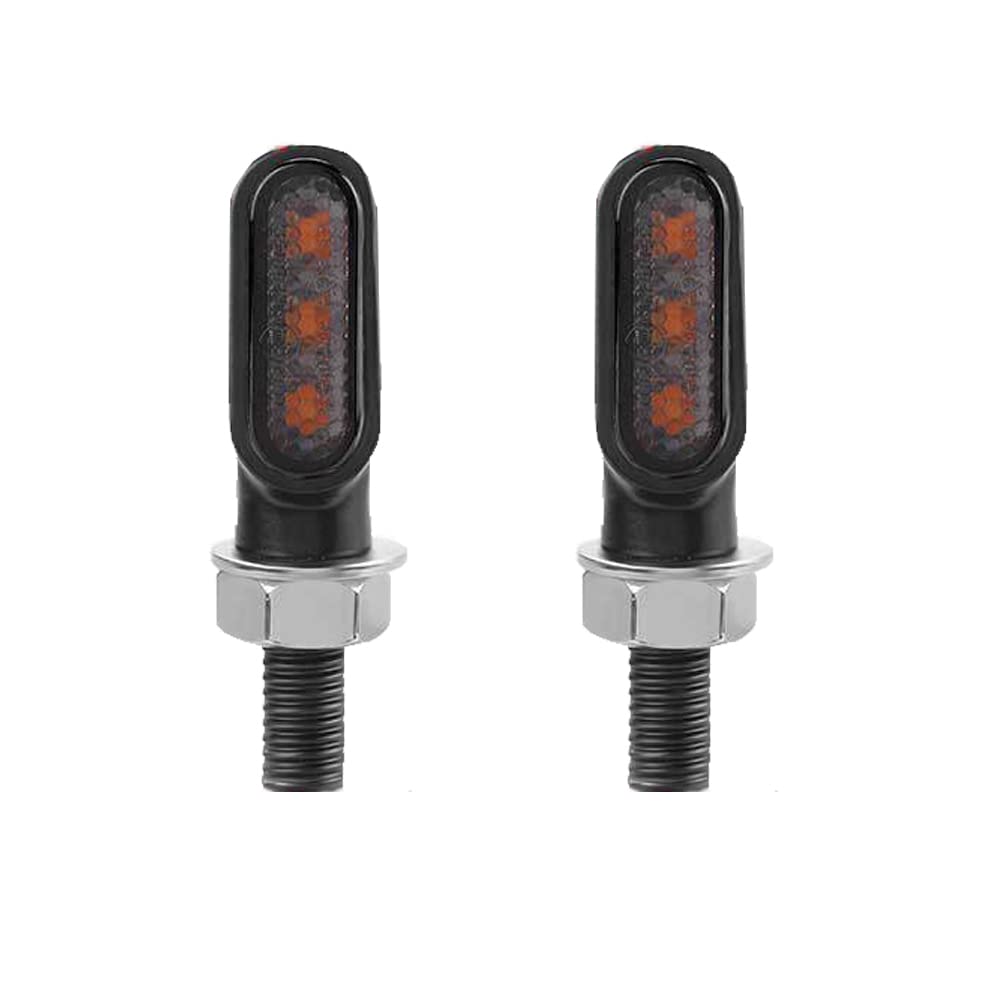 Snapklik.com : Motorcycle Mini Turn Signals LED Metal Indicators Lights ...
