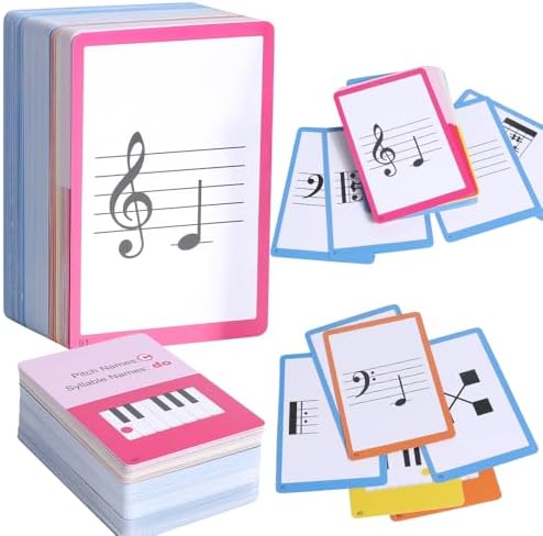 Amazon.com: 104 Piano Music Flash Cards - Basic Music Symbols,Staff ...