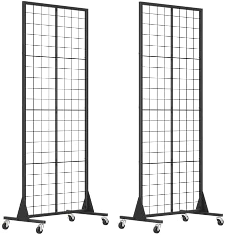 Urban Deco Gridwall Rack Panels with wheels – Wreath Display with ...