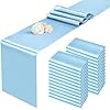 Amazon.com: 24 Pack Light Blue Satin Table Runners 12 x 108 Inch Long ...