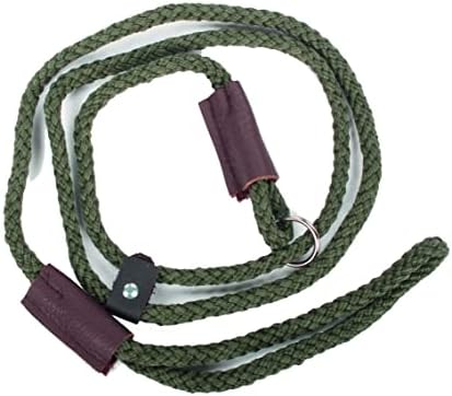 Classic Olive Green Slip Lead with Leather Fittings : Amazon.co.uk: Pet ...