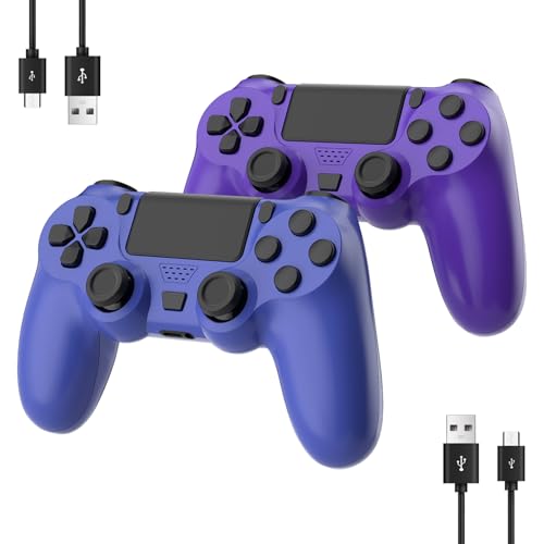 YsoKK 2 Pack Wireless Controller for PS4/Slim/Pro with Double Shock ...