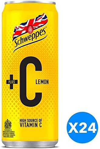 Schweppes Lemon +C flavour - 330ml (Pack of 24): Buy Online at Best ...
