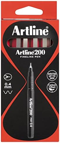 Amazon.com : Artline 200 Fineliner Pen Water-based Ink 0.4mm Tip 0.4mm ...