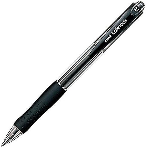 UNIBALL LAKNOCK SN100 0.7mm Retractable ballpoint pen - 1 DOZEN BLACK ...