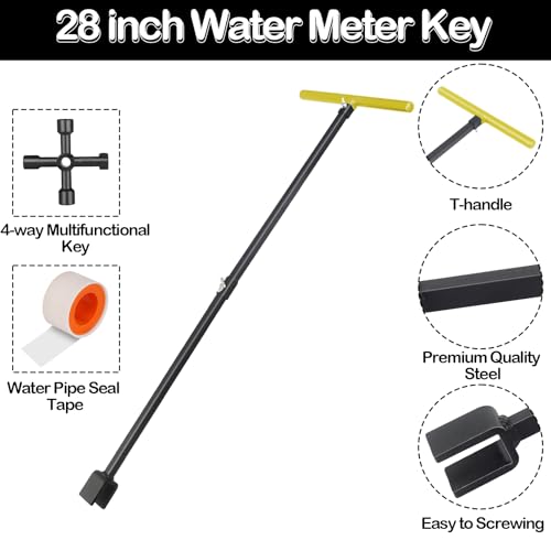 Snapklik.com : JORETLE Water Key Water Meter Key 28 Inchs Water Shut ...