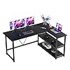 TEKAVO Computer Office Table Desk for Home Office L-Shape Reversible ...