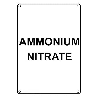 Amazon.com: Weatherproof Plastic Vertical Ammonium Nitrate Sign with ...