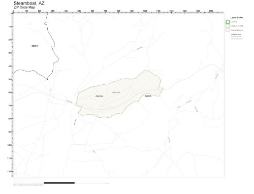 Zip Code Wall Map Of Steamboat Az Zip Code Map | Desertcart Morocco