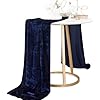 Amazon.com: Socomi Navy Blue Velvet Table Runner 20 x 120 Inches 10ft ...