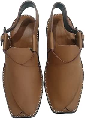 Amazon.com | Peshawar Pure/Original LEATHER Sandals Handmade Pashtun ...