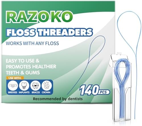 Amazon.com : RAZOKO Dental Floss for Braces, 3 in 1 Ultimate Floss Pre ...