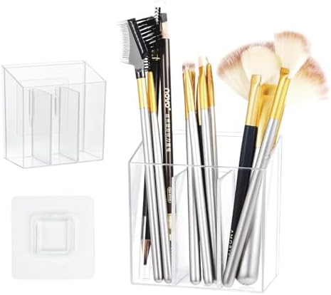 Amazon.com - MZYIWUU 4 Pack Acrylic Wall Mount Organizer, Adhesive ...