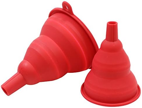 Amazon.com: KongNai Collapsible Silicone Funnels 4 Pack + Collapsible ...