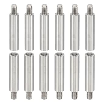 Amazon.co.jp: PATIKIL 12pcs M4 Standoffs M4 25+6mm Spacer Standoffs ...