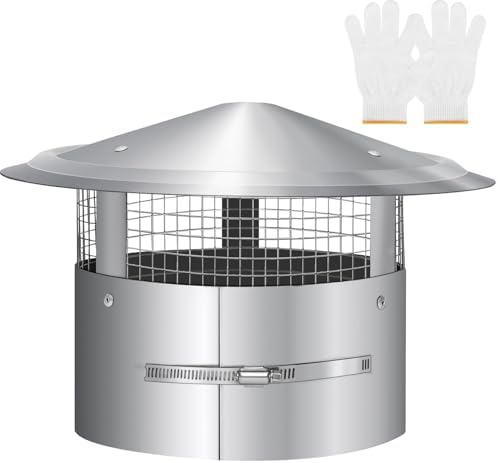 Amazon.com: Tandefio 6 Inch Stove Pipe Cap Chimney Cap Stainless Steel ...