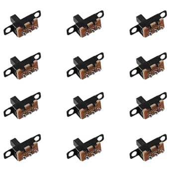 FEIYING 100PCS Toggle Switch, 5mm High Knob Vertical Micro Mini Slide ...