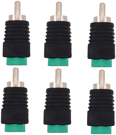 Amazon.com: 6Pcs RCA Plugs Cable Audio Adapter Screws Phono RCA Male ...