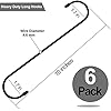 Amazon.com: ESFUN 6 Pack 10 inch Extra Large S Hooks Black Heavy Duty ...