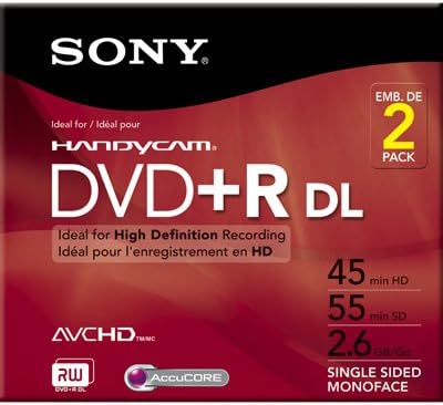 Sony 2dpr55dlr1h 8 cm DVD + R de Doble Cara para videocámaras ...