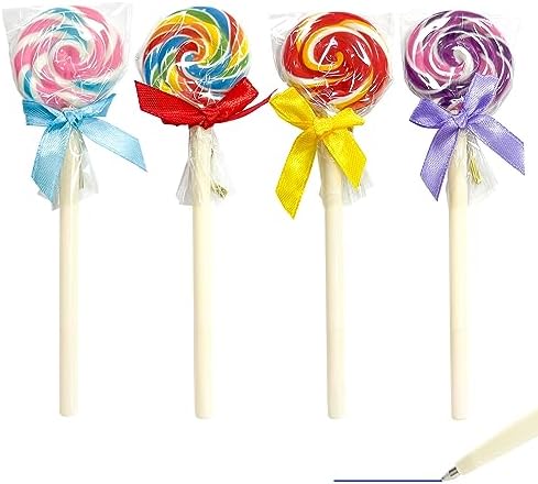 Jancosta 4 Pack Cartoon Fun Lollipop Candy Pens for Kids Cute Pens ...