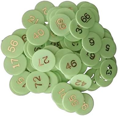 VINAYAKAMART Plastic Numerical Token/Coins (1 to 100) Number Coins ...