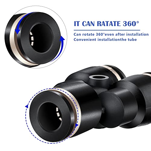 Snapklik.com : Push To Connect Fittings Air Line Pneumatic Fittings Kit ...