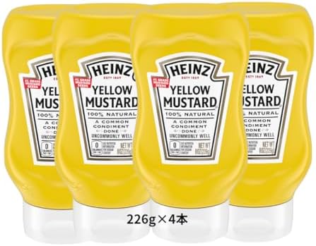 [해외] HEINZ 하인즈 옐로우 머스타드 226g 4개